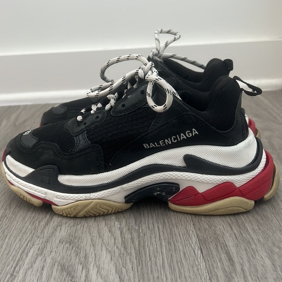 Balenciaga | Shoes | Authentic Used Balenciaga Black Red Shoes | Poshmark